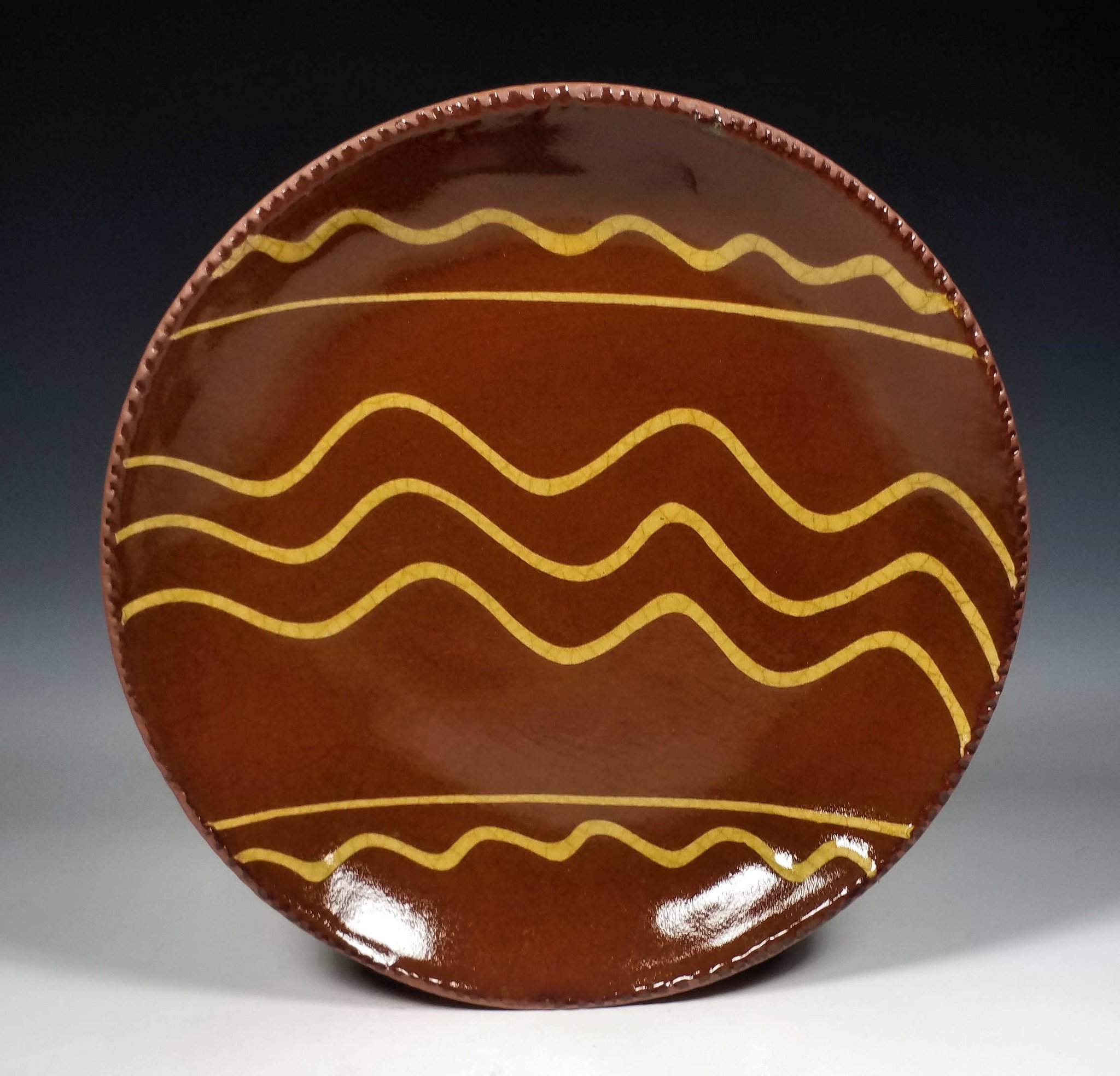 Round Plate, Slipware, 3 Between 1 - Stephen Earp