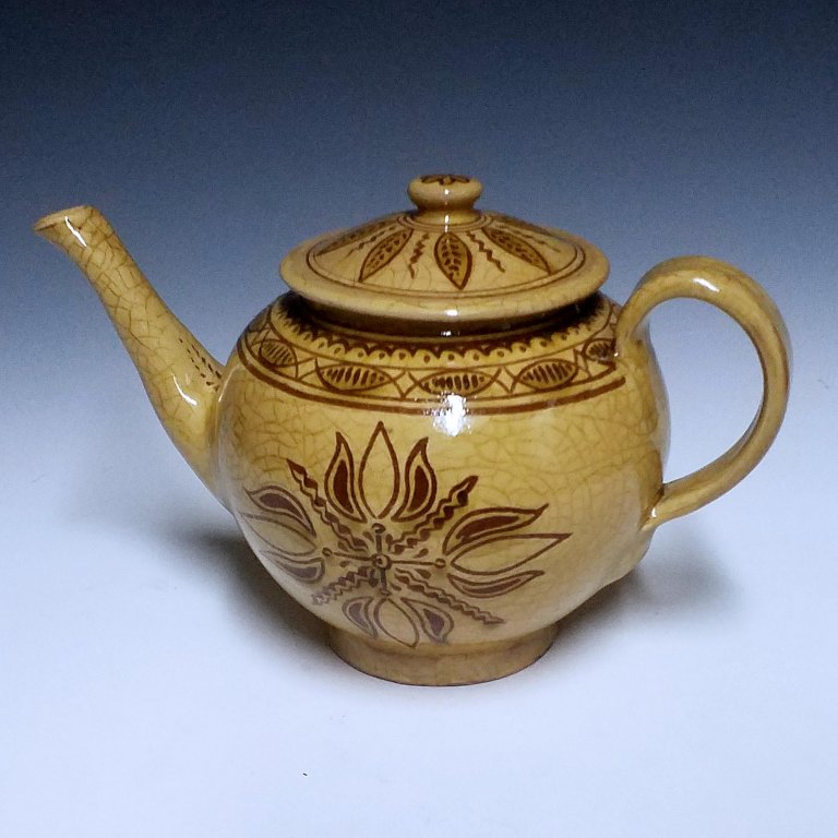 Teapot, Sgraffito, Tree of Life - Stephen Earp