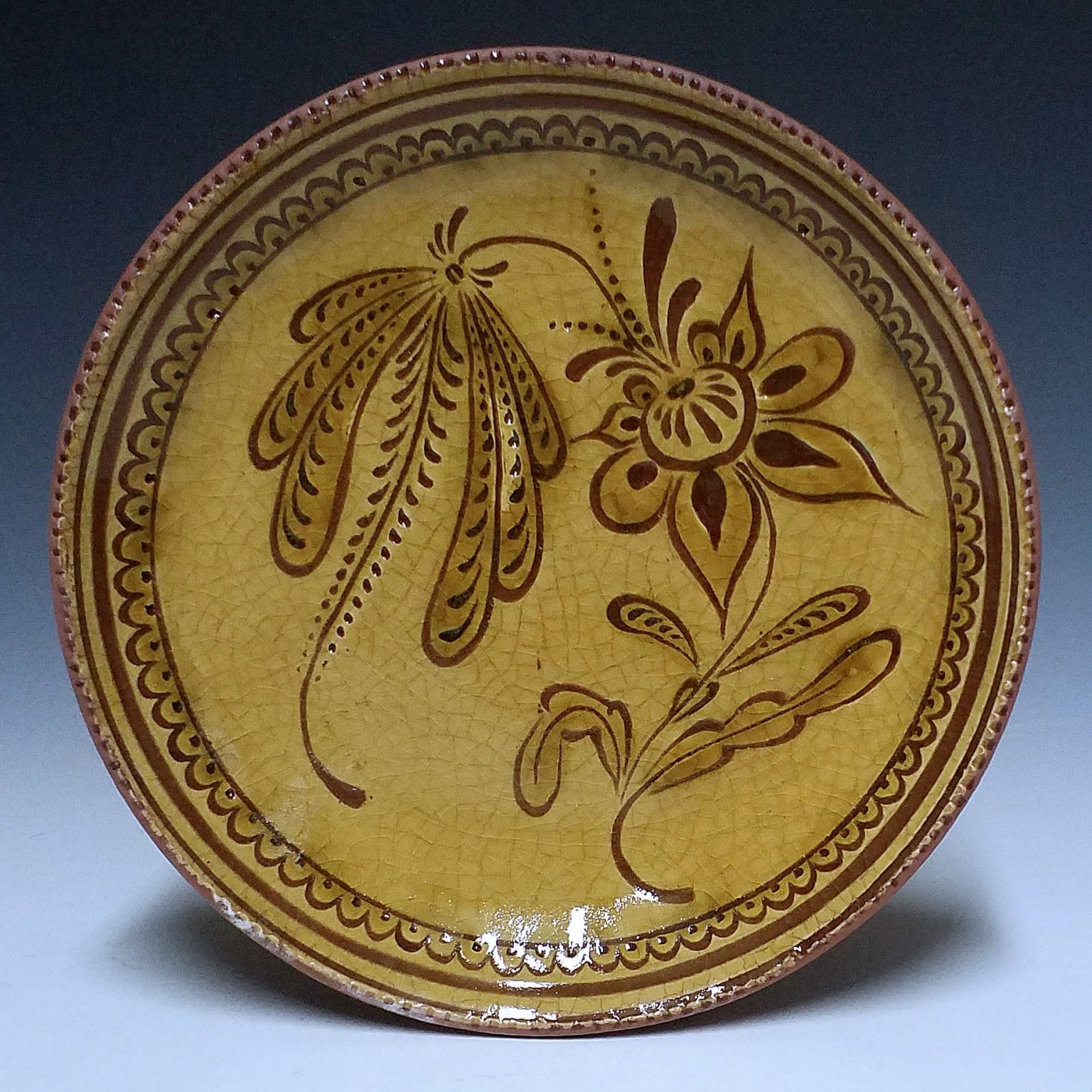 Round Plate, Sgraffito, Sprig - Stephen Earp