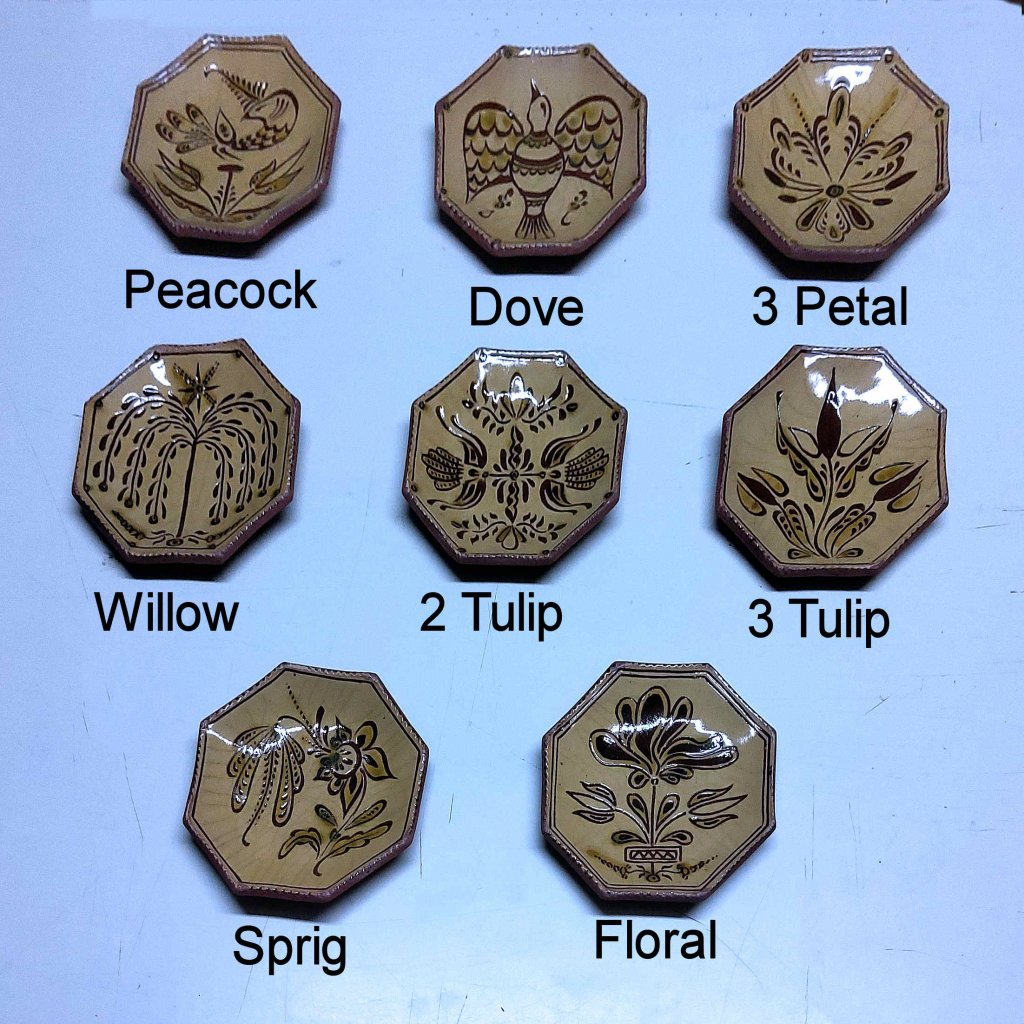 Octagon Plates, Sgraffito - Stephen Earp