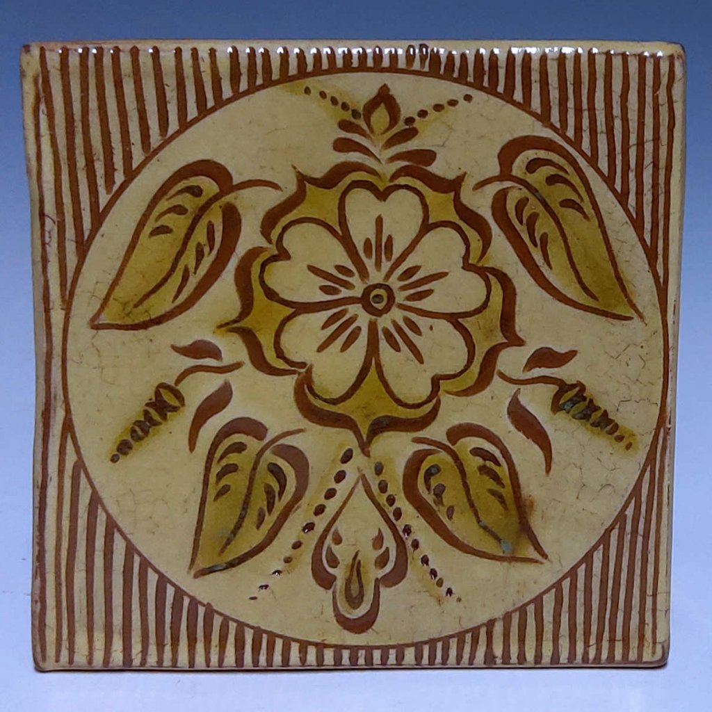 Tile, Sgraffito, Tudor Rose - Stephen Earp