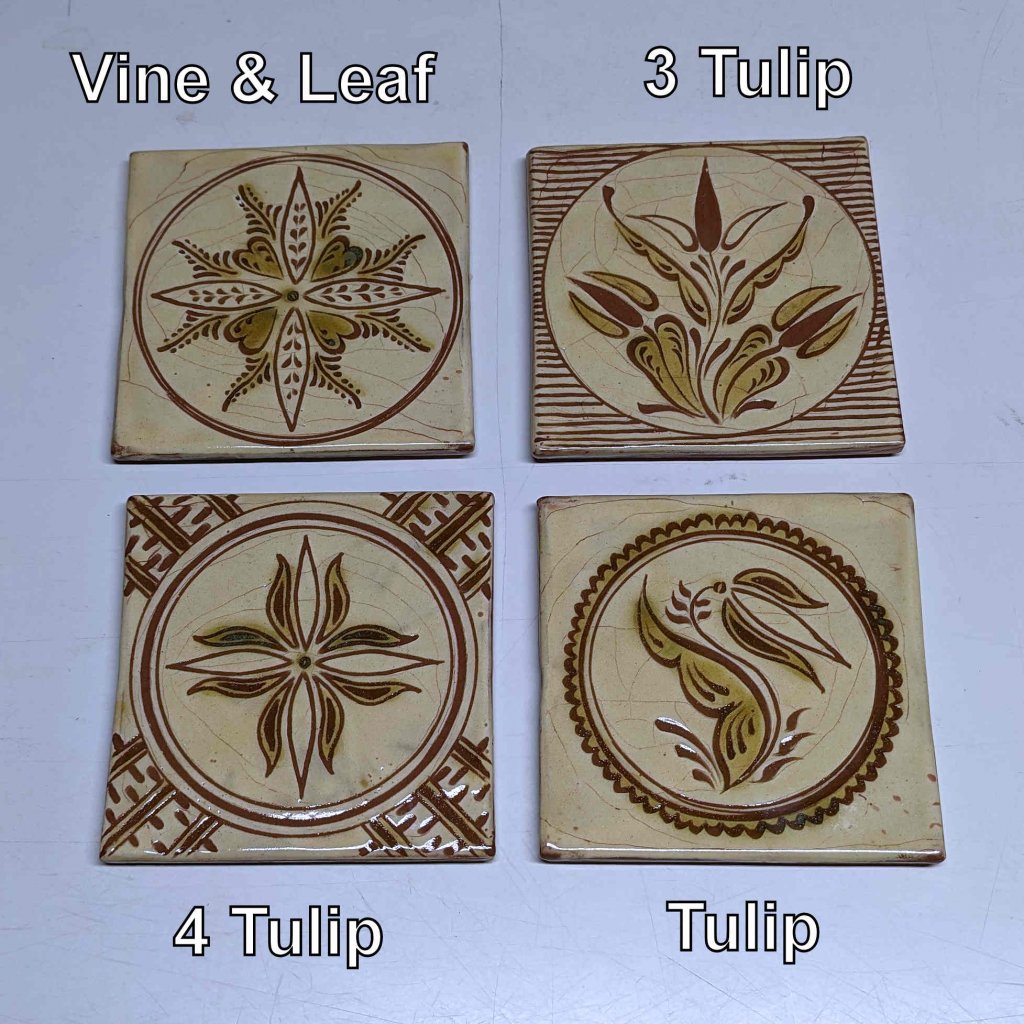 Tiles, Sgraffito, various - Stephen Earp
